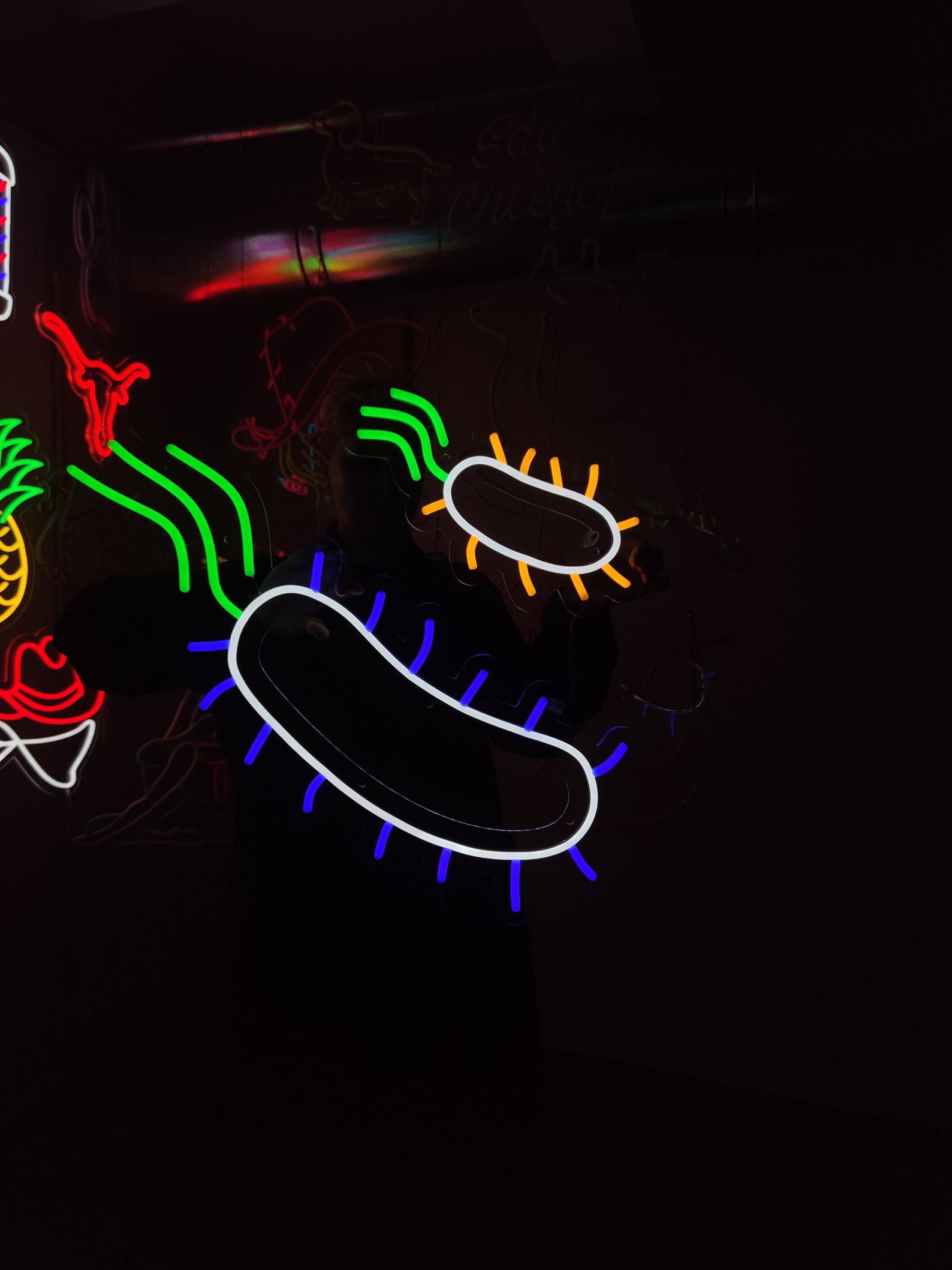 Bacterium Neon Sign, Cell Led Light, Microorganism Led Neon Sign ...