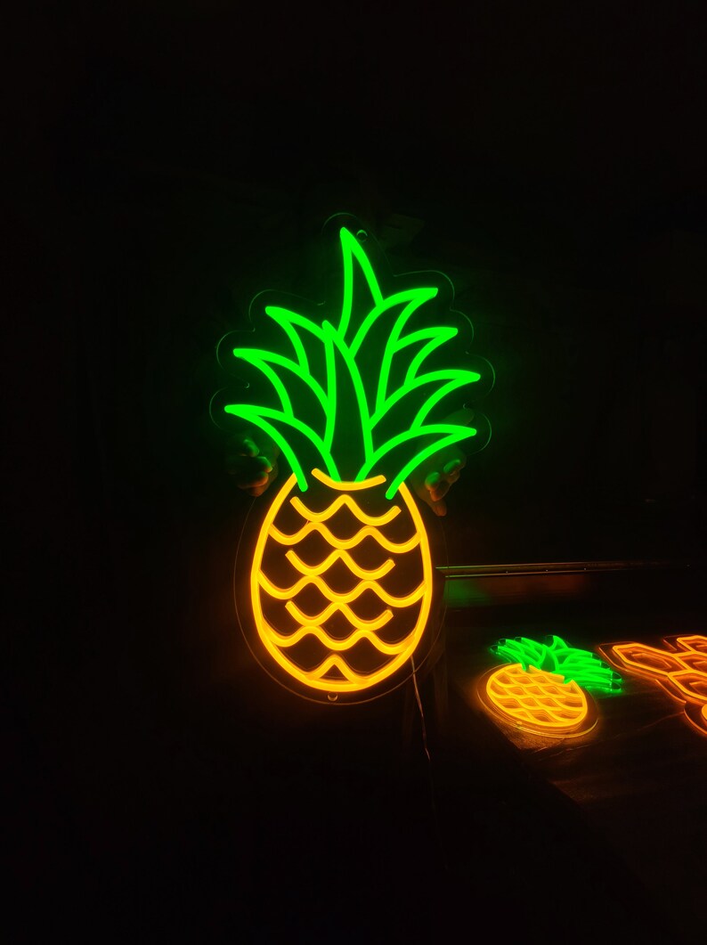 Fruit Neon Sign Pineapple Neon Sign Ananas Light Sign - Etsy