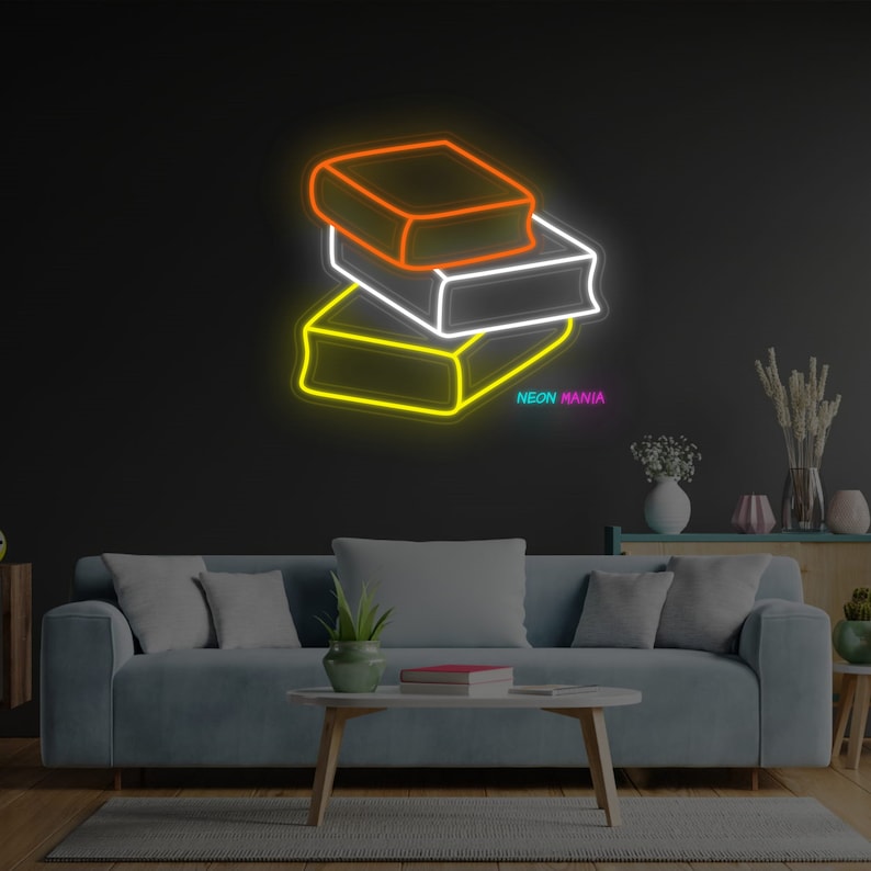 Books Neon Sign: Light up Your Home Library - Etsy UK