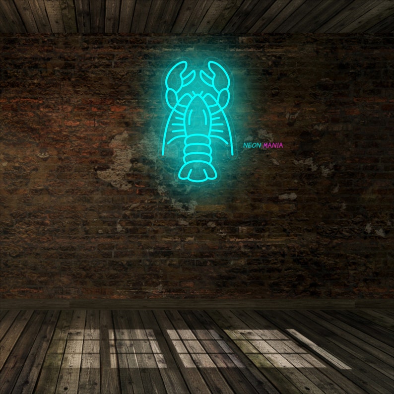 Lobster Neon Sign Crayfish Lights Ocean Animals Led Sign - Etsy