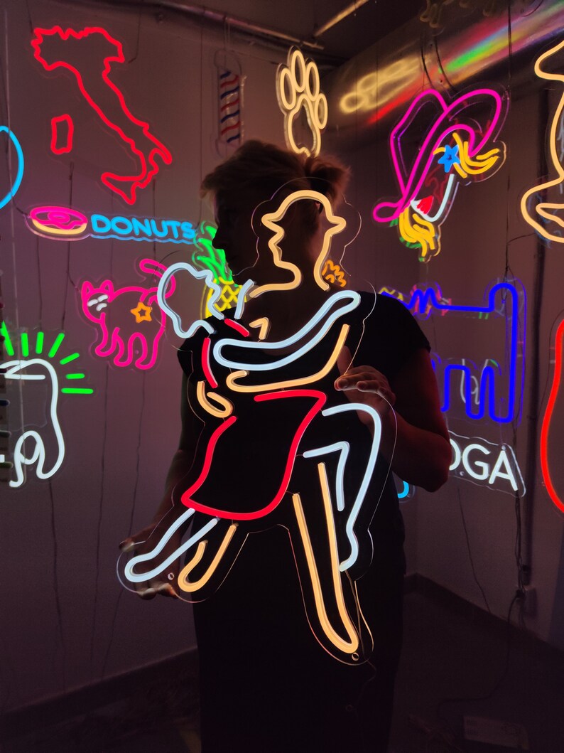 Dancers Neon Sign, Ballroom Dancing Neon Light, Dance Studio Led Light ...