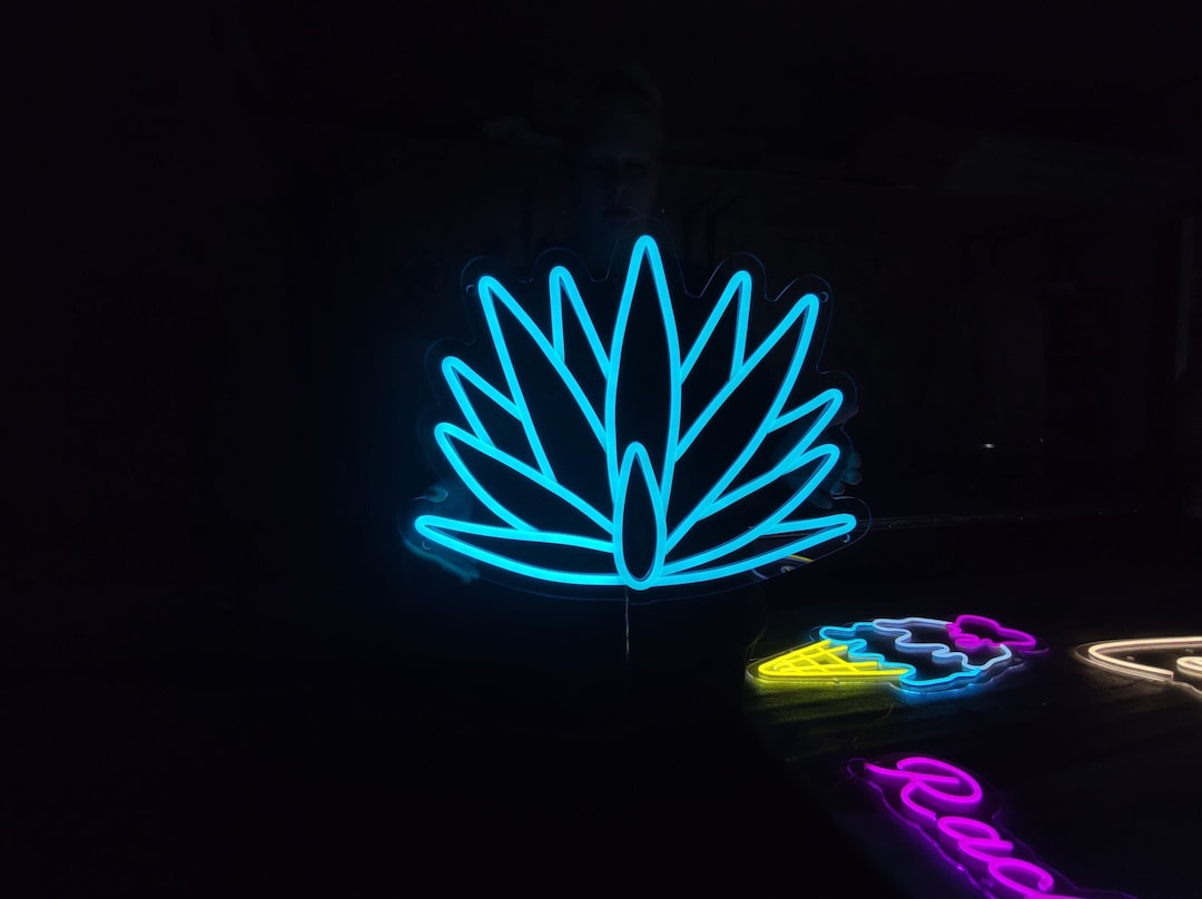 Blue Agave Neon Sign Agave Tequilana Led Light Tequila Agave - Etsy
