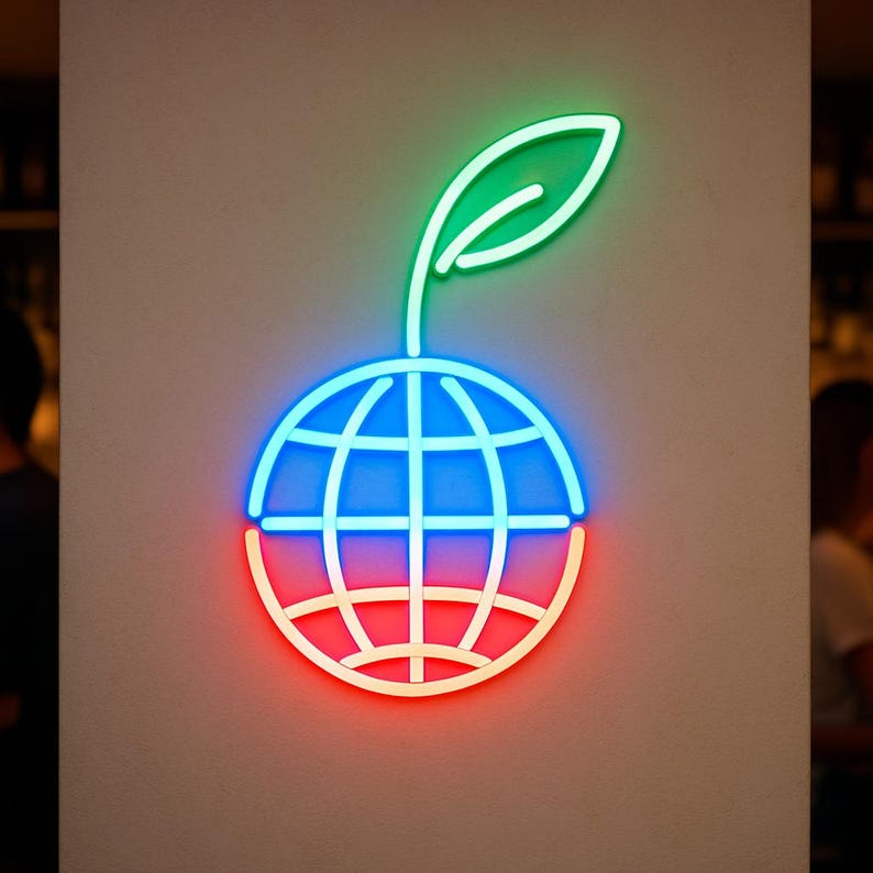 Disco Ball Neon Sign. Mirror Ball Light. Club Led Sign. Disco Ball in ...