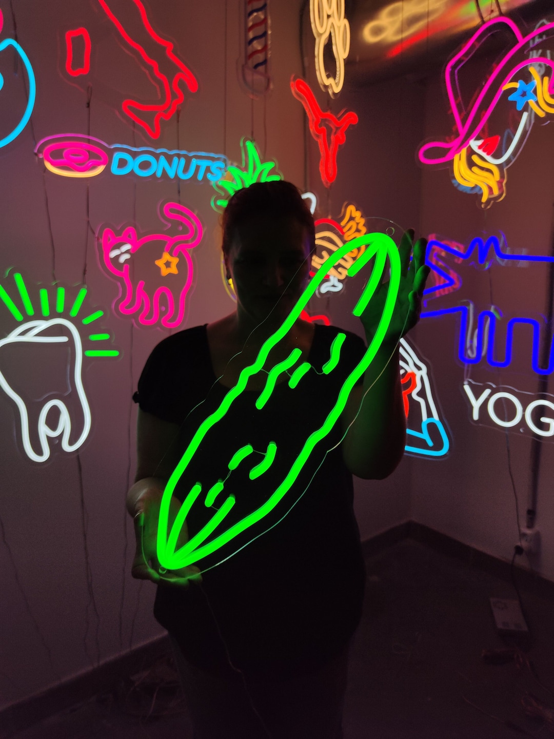 Cucumber Neon Sign, Vegetables Led Neon Light for Kitchen, Custom ...