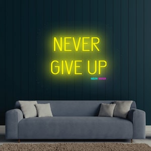 Never Give up Neon Sign, Never Give up Led Sign, Sport Led Light, Sport ...