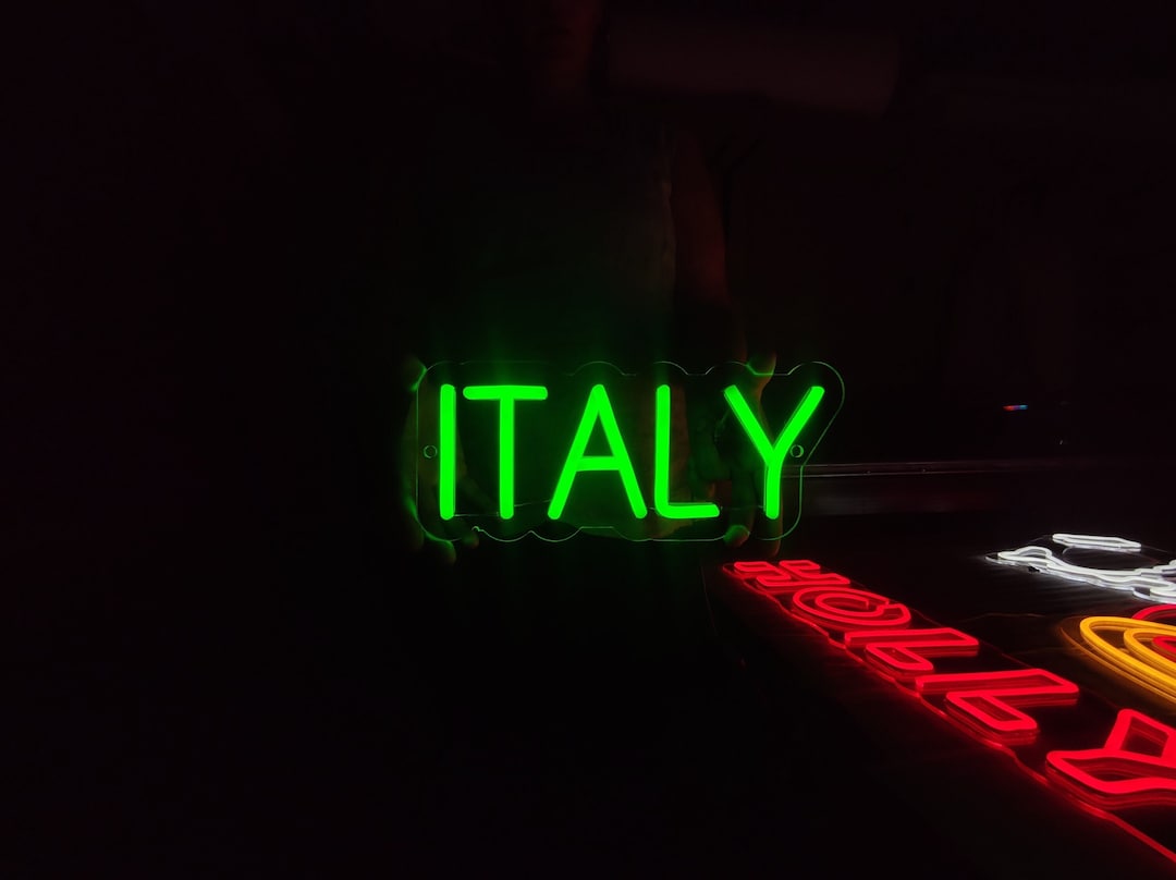 Italy Neon Sign, Republic of Italy Led Neon, Country Europe Wall Decor ...