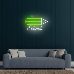 School Neon Sign: Light up Your Classroom. Custom Teacher Led Gift - Etsy