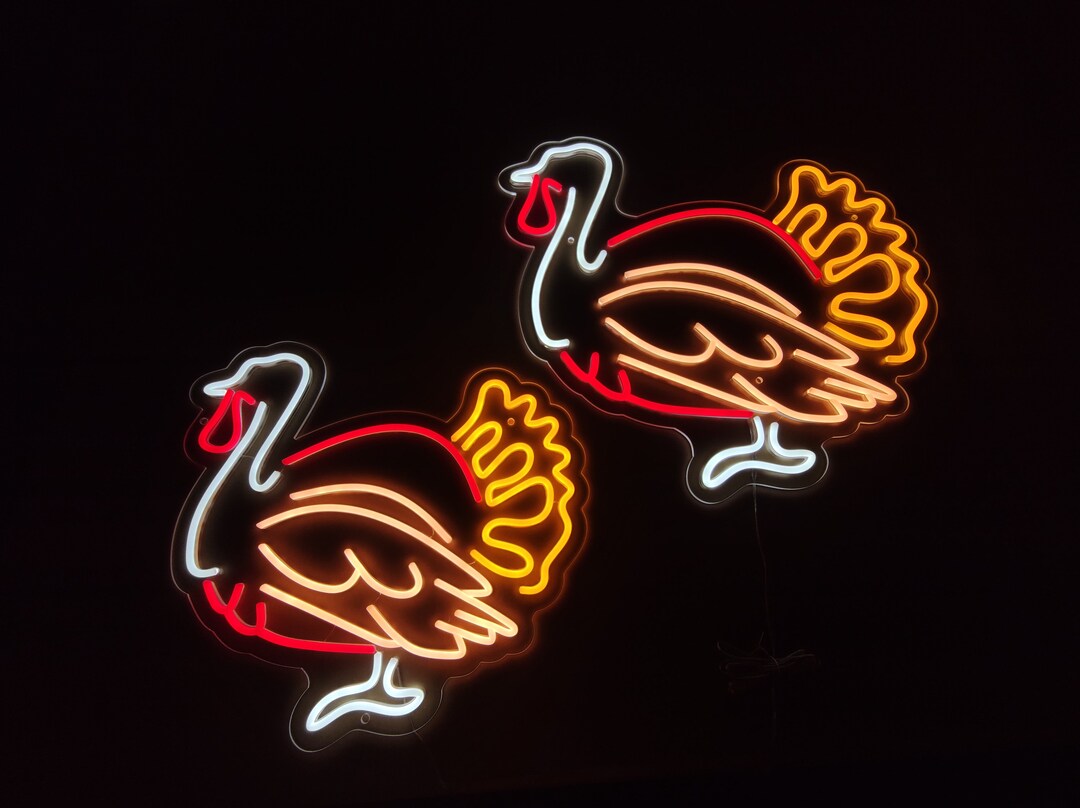 Turkey Neon Sign, Thanksgiving Day Led Light Sign, Turkey Neon Light ...