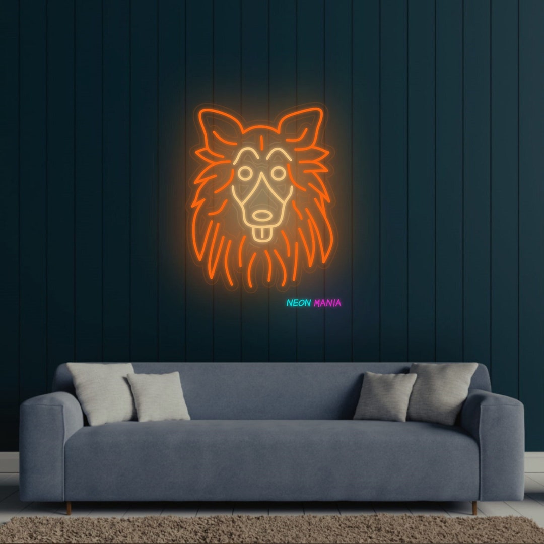 Sheltie Neon Sign, Dog Led Sign, Shetland Sheepdog Led Light, Custom ...