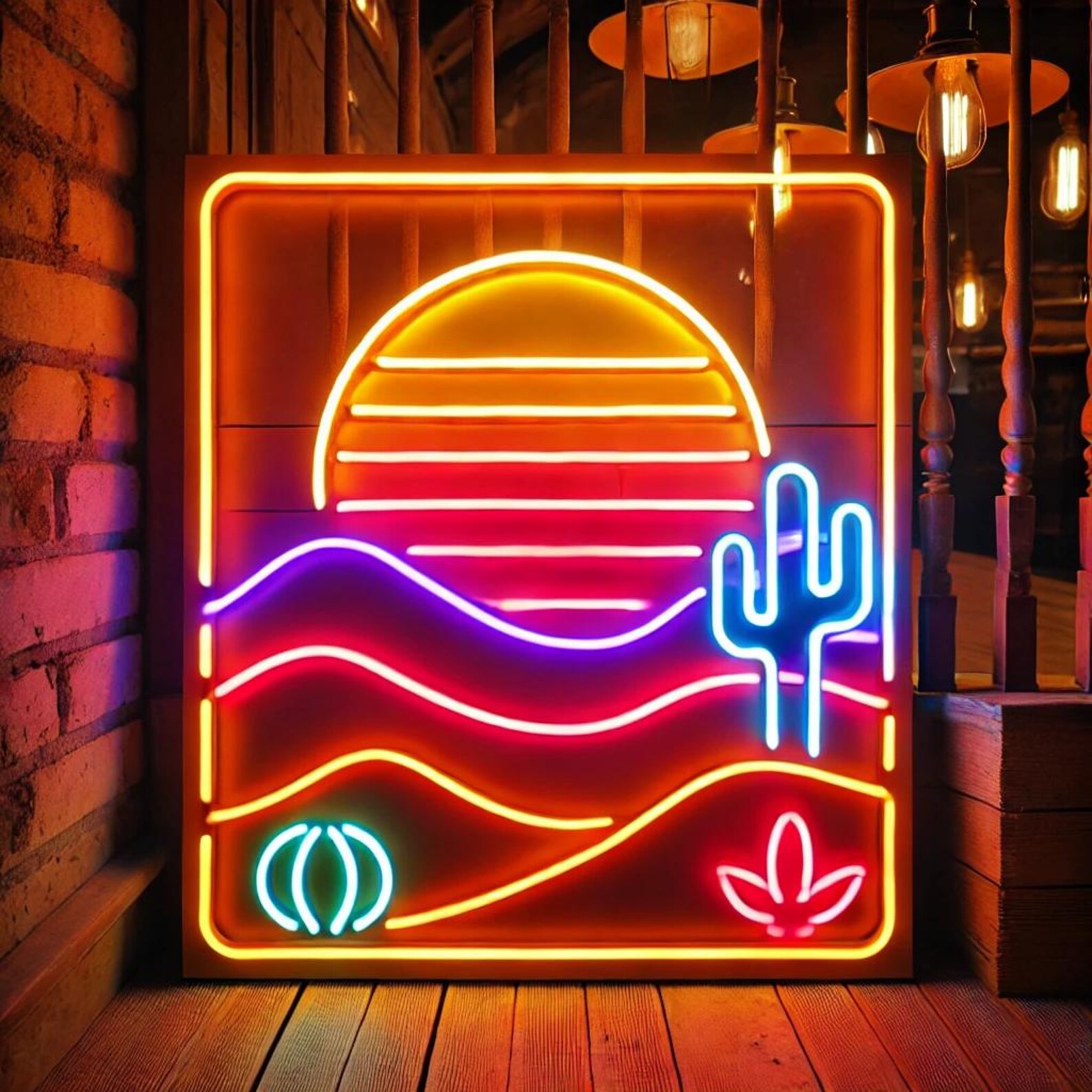 Cowboy LED Neon Sign. Cowboy Party Decor. Western Light Sign. Desert ...