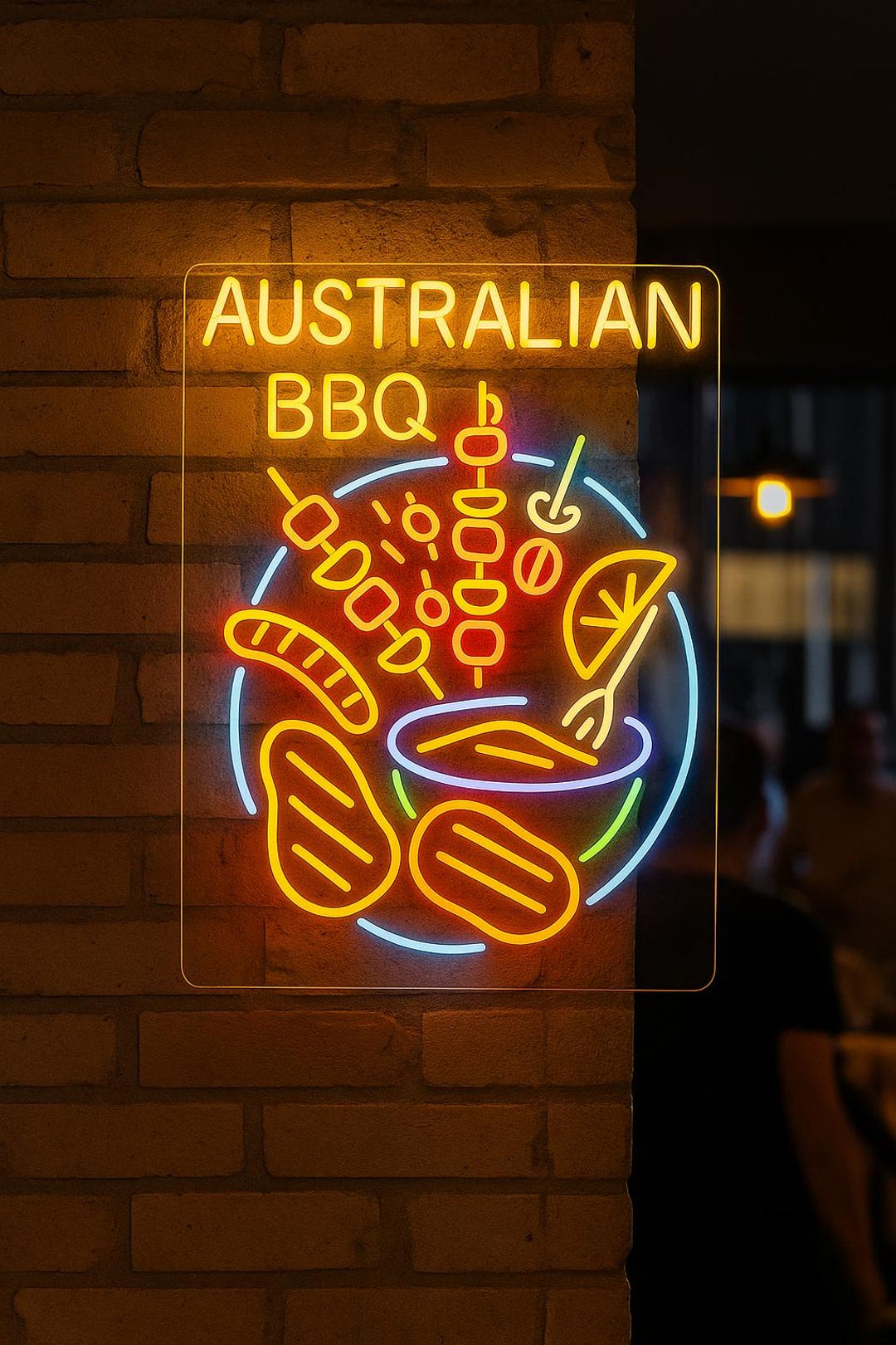 Australian BBQ Neon Sign. Restaurant Light. Kitchen Led Sign. Gift Idea ...