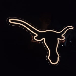 Longhorn Bull Neon Sign Bull Head Led Neon Longhorn Head - Etsy