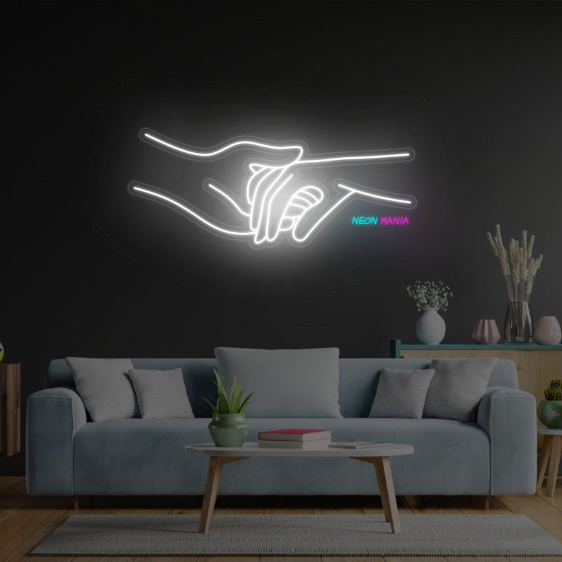 Hands Neon Sign Holding Hands Neon Light Touching Hands Led - Etsy
