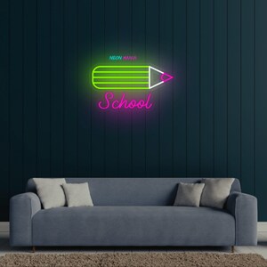 School Neon Sign: Light up Your Classroom. Custom Teacher Led Gift - Etsy