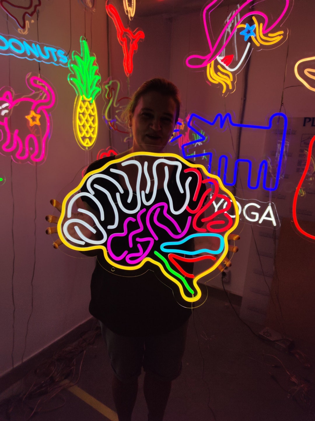 Brain Neon Sign, Human Brain Led Sign, Human Organ Decor Led Light ...