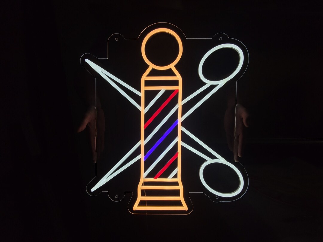 Barbers Pole Neon Sign Barber's Pole Led Sign - Etsy