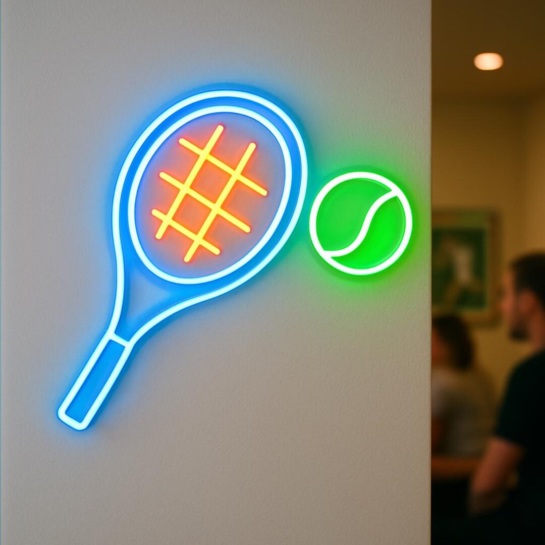 Tennis Neon Sign. Sports Clubs Light. Fitness Centers Led Sign. Gift ...