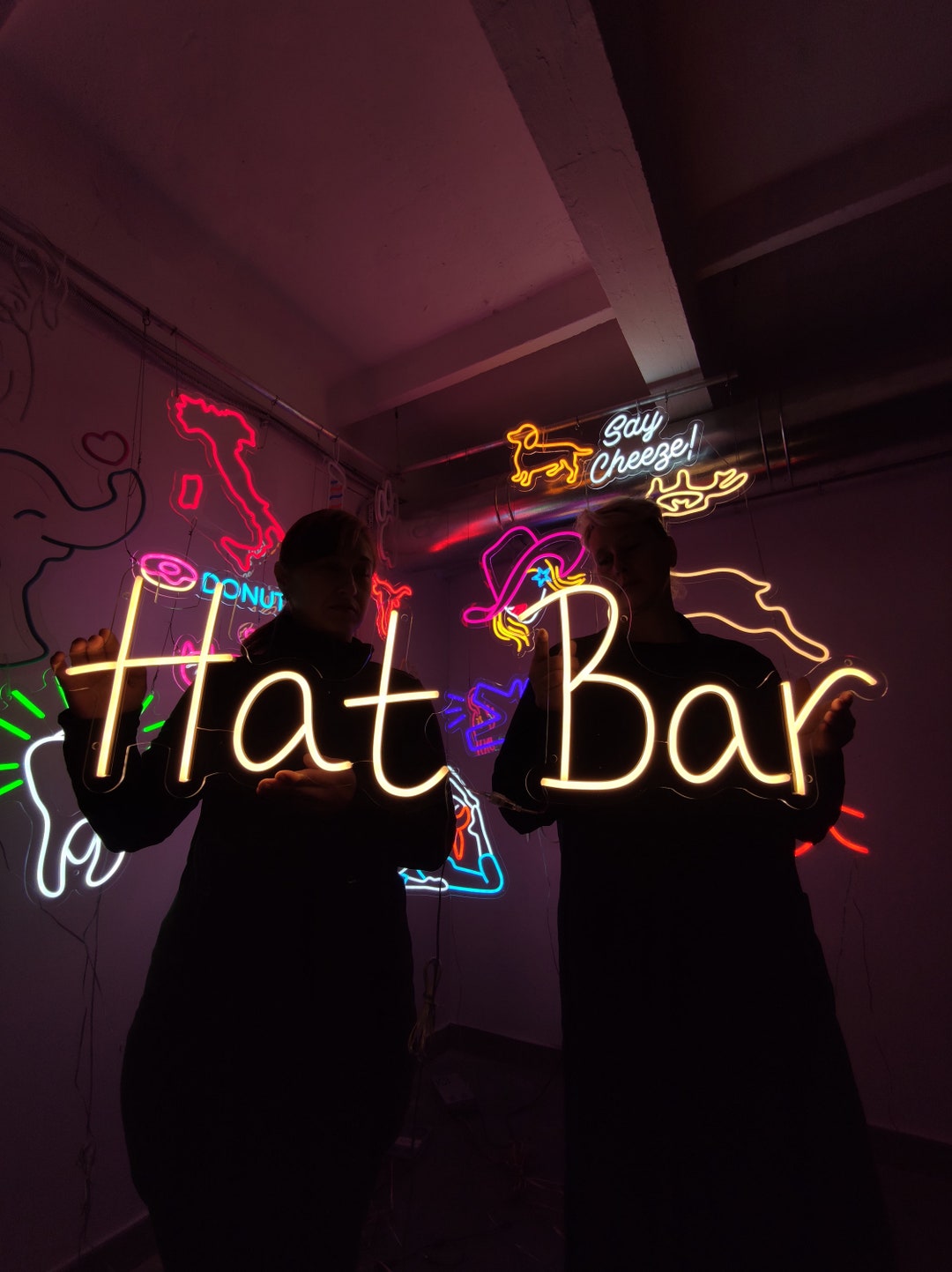 Hat Bar Neon Sign, Custom Bar Led Decor, Hat Bar Neon Light Sign ...
