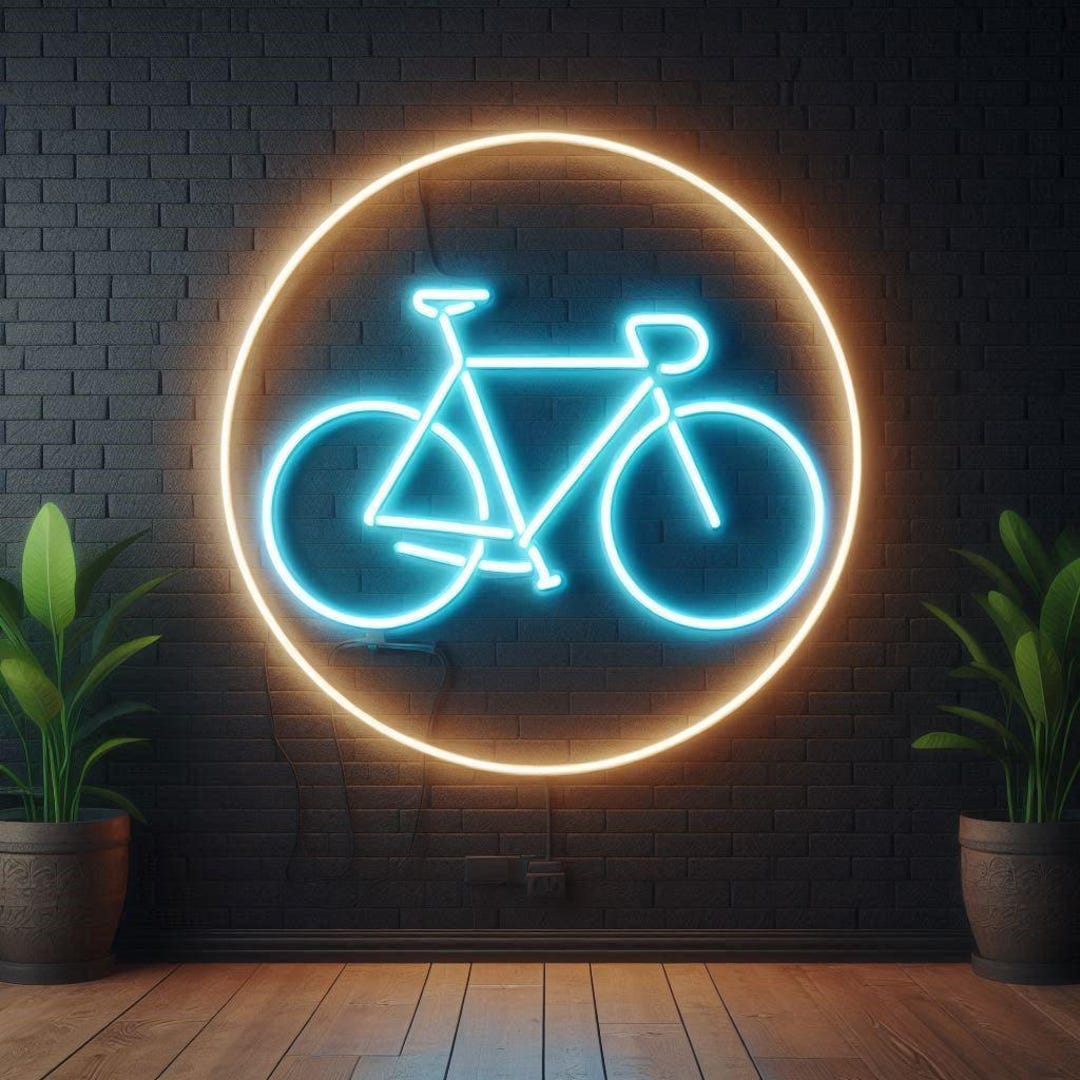 Bike Led Neon Sign. Wall Decor for Cyclists. Sports Decor for the ...