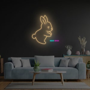 Bunny Neon Sign, Rabbit Neon Light, Easter Bunny Led Light, Custom ...