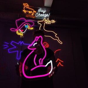 Fox Neon Sign, Fox Light up Sign, Animal Led Light, Animal Sign for Pet ...