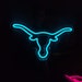 Longhorn Bull Neon Sign Bull Head Led Neon Longhorn Head - Etsy