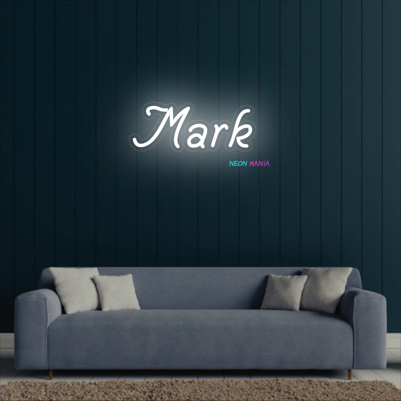 Mark Name Neon Sign Mark Led Neon Sign Custom Name Neon | Etsy