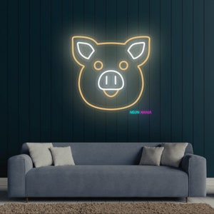 Pig Neon Sign, Pork Led Sign, Piggy Light Sign, Animal Neon Light ...