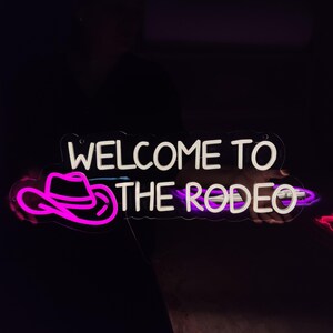Welcome to the Rodeo Neon Sign, Rodeo Led Sign, Western Decor Neon ...