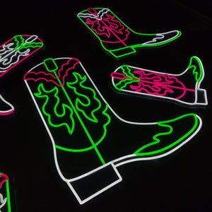 Cowboy Boot Neon Sign, Cowboy Shoe Led Sign, Western Neon Light, Custom ...