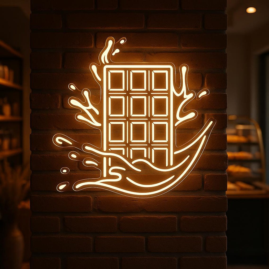 Melting Chocolate Neon Sign. LED Cake Shop Decor. Coffee Shop Neon ...