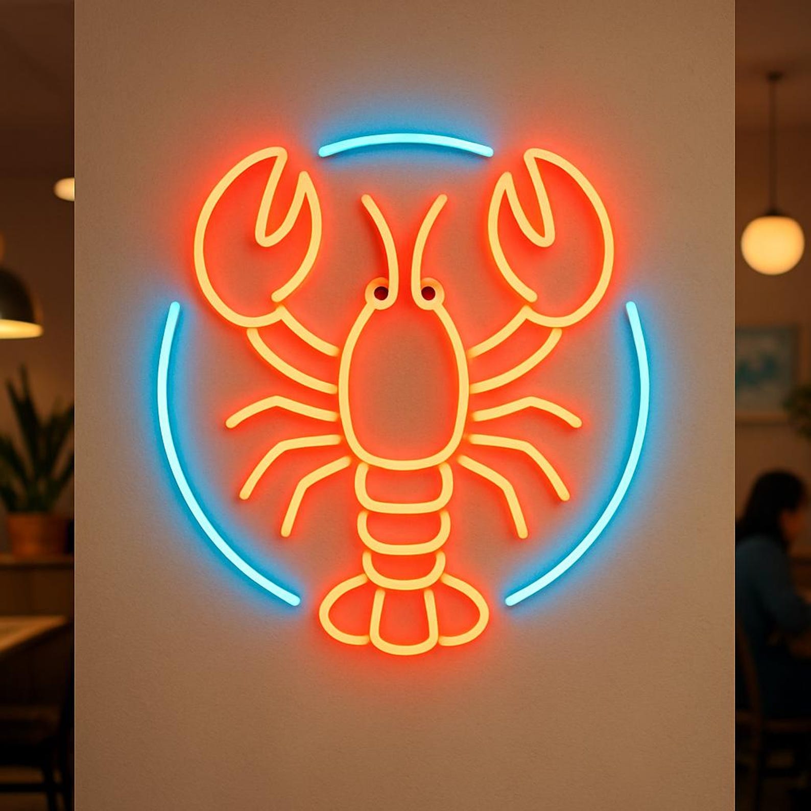 Lobster Neon Sign. Restaurant Light. Seafood Led Sign. Gift Idea for ...