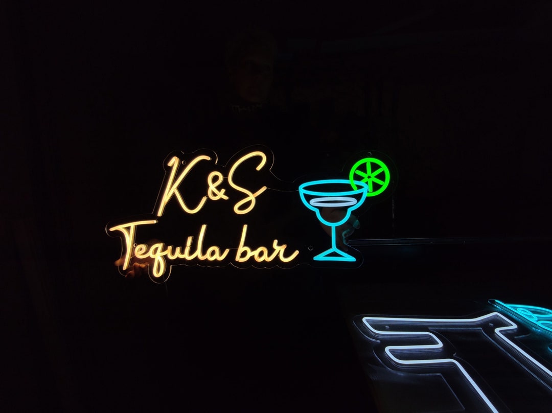 Custom Tequila Bar Neon Sign, Cocktail Margarita Led Light, Bar Neon ...