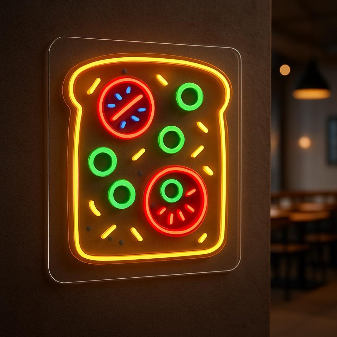 Focaccia Neon Sign, Pizza Bianca Led Light, Focaccia Bread Led Sign ...