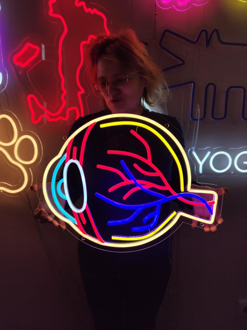 Human Eye Anatomy Neon Sign: Light up Your Ophthalmologist's Office ...