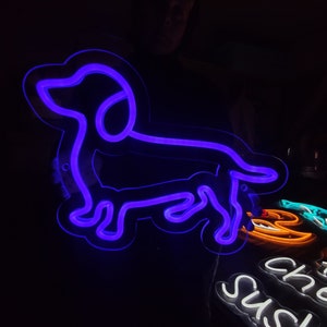 Dachshund Neon Sign, Dog LED Neon, Badger Dog Lights, Animals Led Sign ...