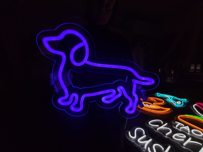 Dachshund Neon Sign, Dog LED Neon, Badger Dog Lights, Animals Led Sign ...