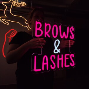 Brows & Lashes Neon Sign, Lashes Led Light, Brows Led Sign, Beauty ...