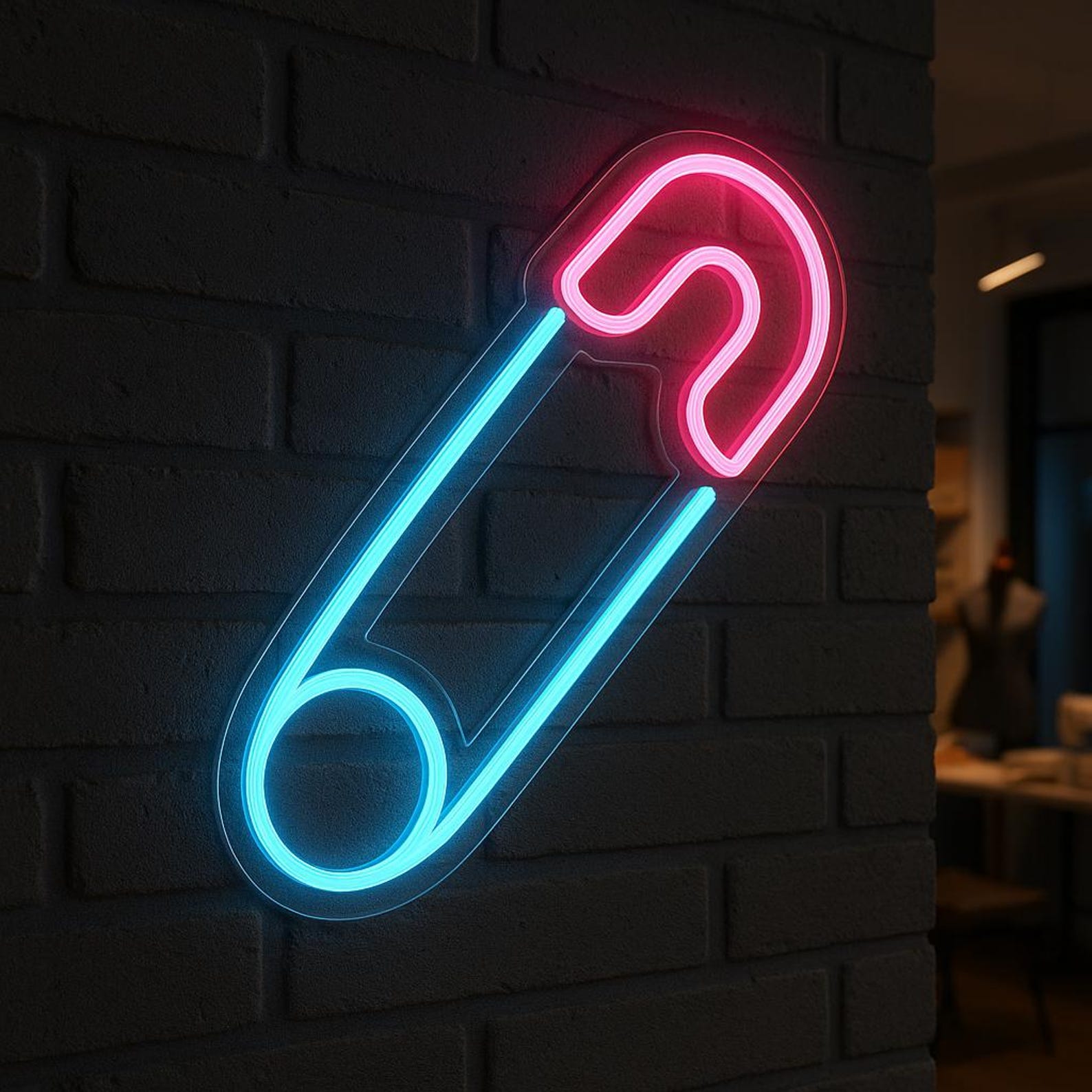 Pin Neon Sign. Pin Neon Decor. Gift Idea for a Seamstress. LED Sewing ...