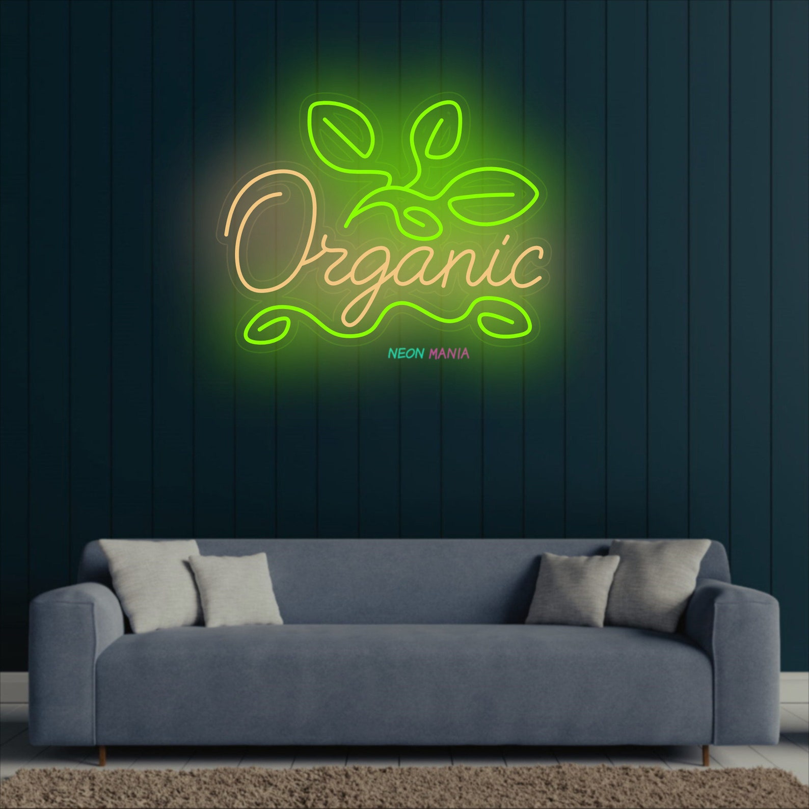Letrero de neón orgánico letrero led de comida orgánica - Etsy México