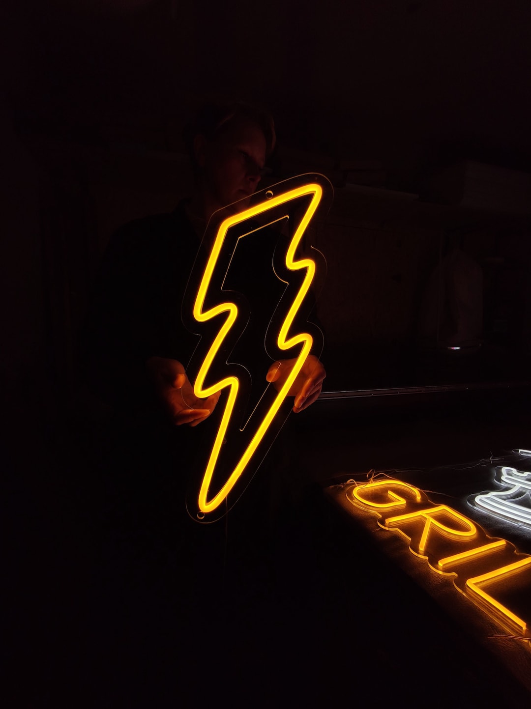 Lightning Neon Sign, Lightning Bolt Led Sign, Custom Light Sign for ...