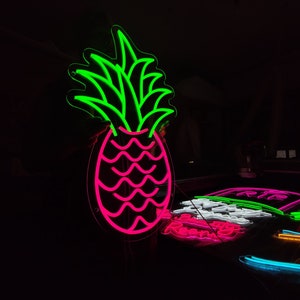 Fruit Neon Sign, Pineapple Neon Sign, Ananas Light Sign, Custom Fruit ...