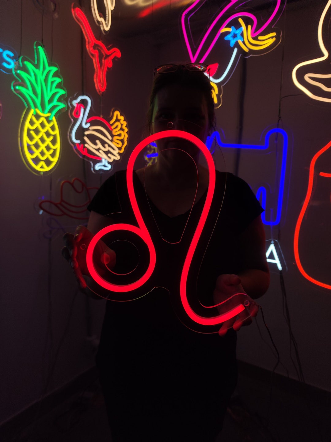 Leo Zodiac Symbol Neon Sign, Zodiac Sign Led Light, the Lion Neon Light ...