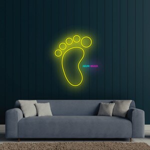 Foot Neon Sign, Human Foot Led Sign, Foot Neon Led Light, Custom ...