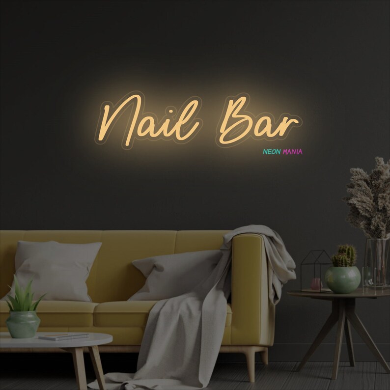 Nail Bar Neon Sign Nail Salon Led Neon Beauty Salon Led | Etsy