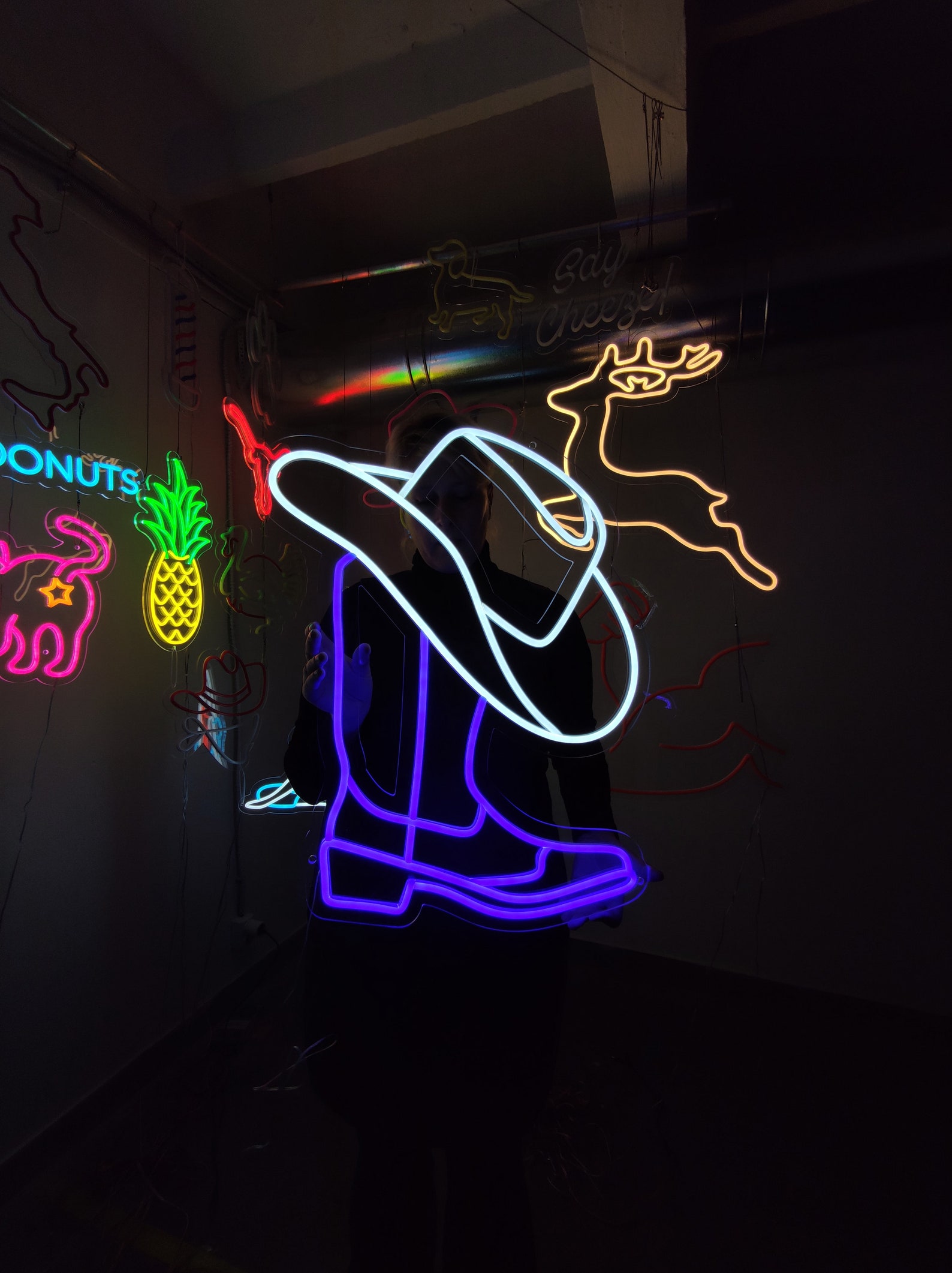 Cowboy Boot Neon Sign, Cowboy Hat Light Sign, Cowboy Shoe Led Neon ...