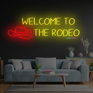 Welcome to the Rodeo Neon Sign, Rodeo Led Sign, Western Decor Neon ...