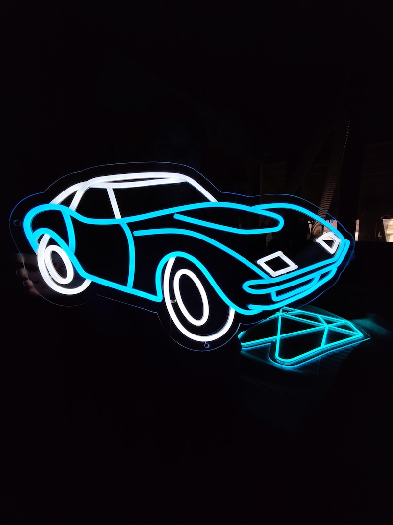 Car Neon Sign Retro Car Led Light Sign Custom Vintage Neon - Etsy
