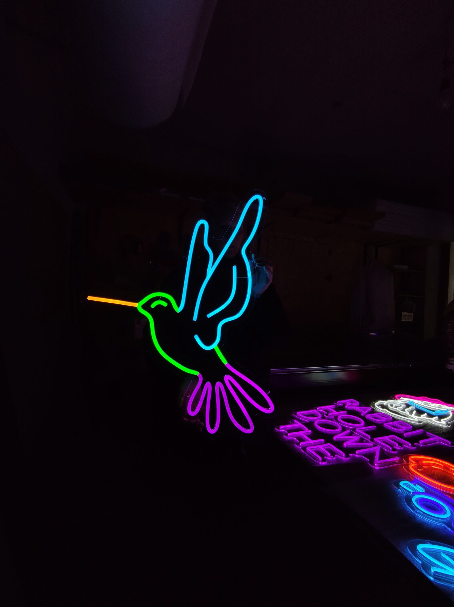 Hummingbird Neon Sign, the Smallest Bird Led Light Sign, Custom Cute ...