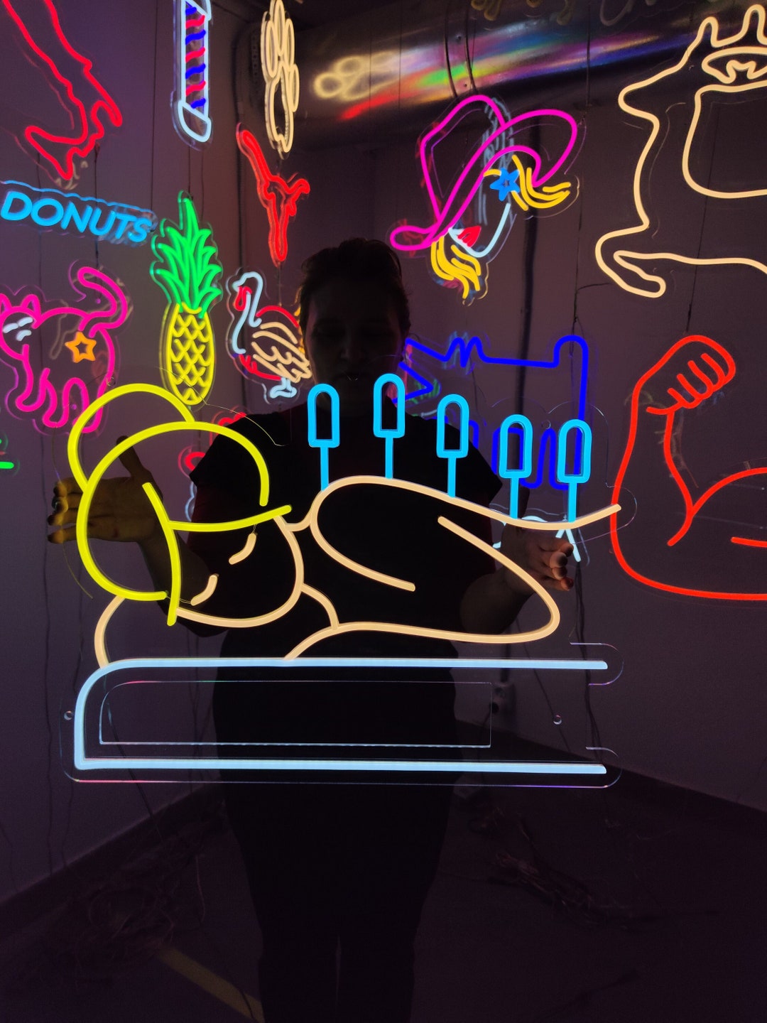 Acupuncture Neon Sign, Body Massage Led Light, Custom Wall Decor ...